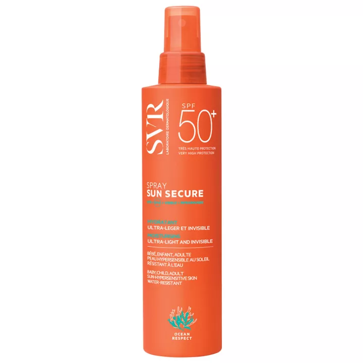 SVR Sun Secure Spray spf50+ protects the whole family's skin against ...