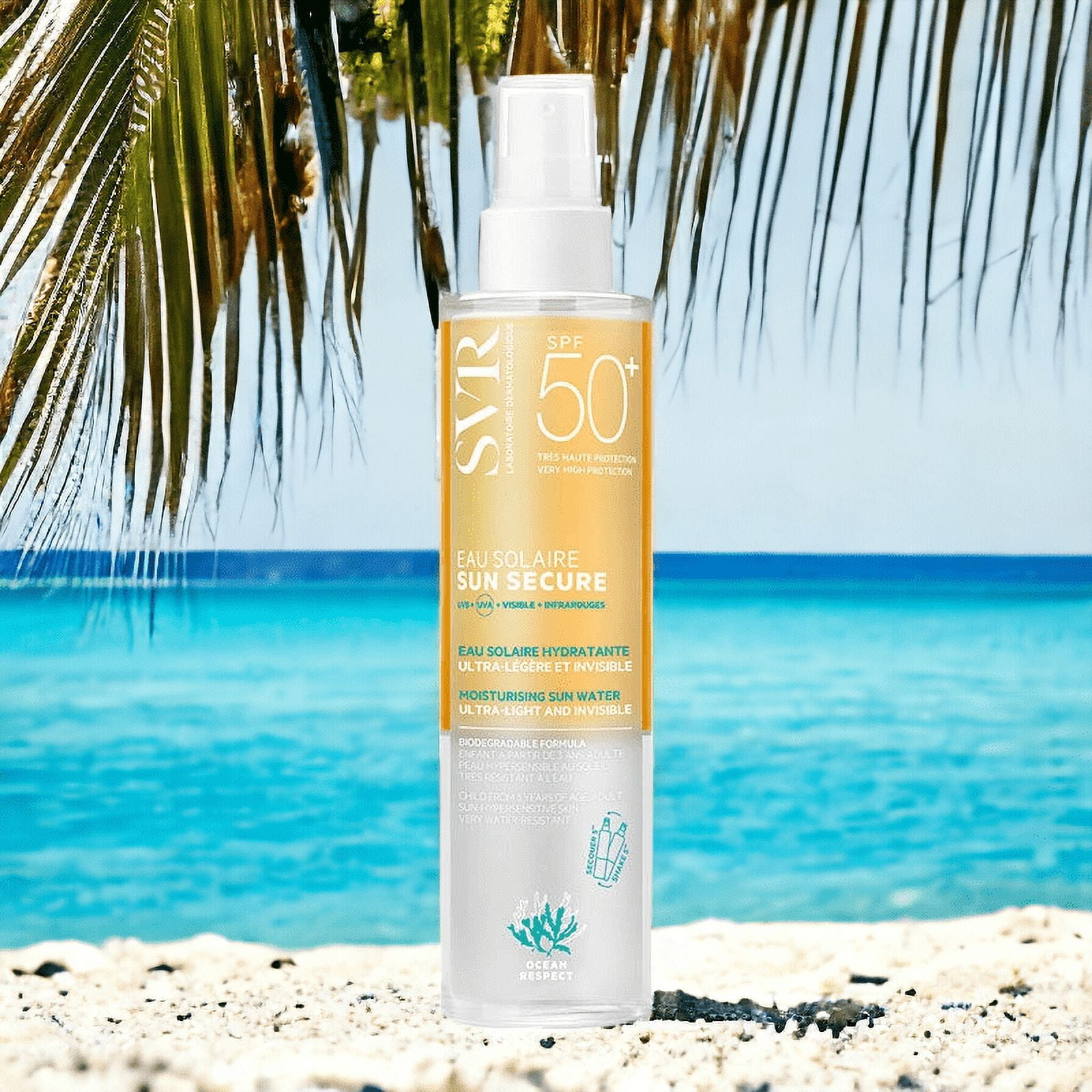 SVR Sunscreen SPF50+ 200ml, Lightweight Sun Protection Water, Face and ...