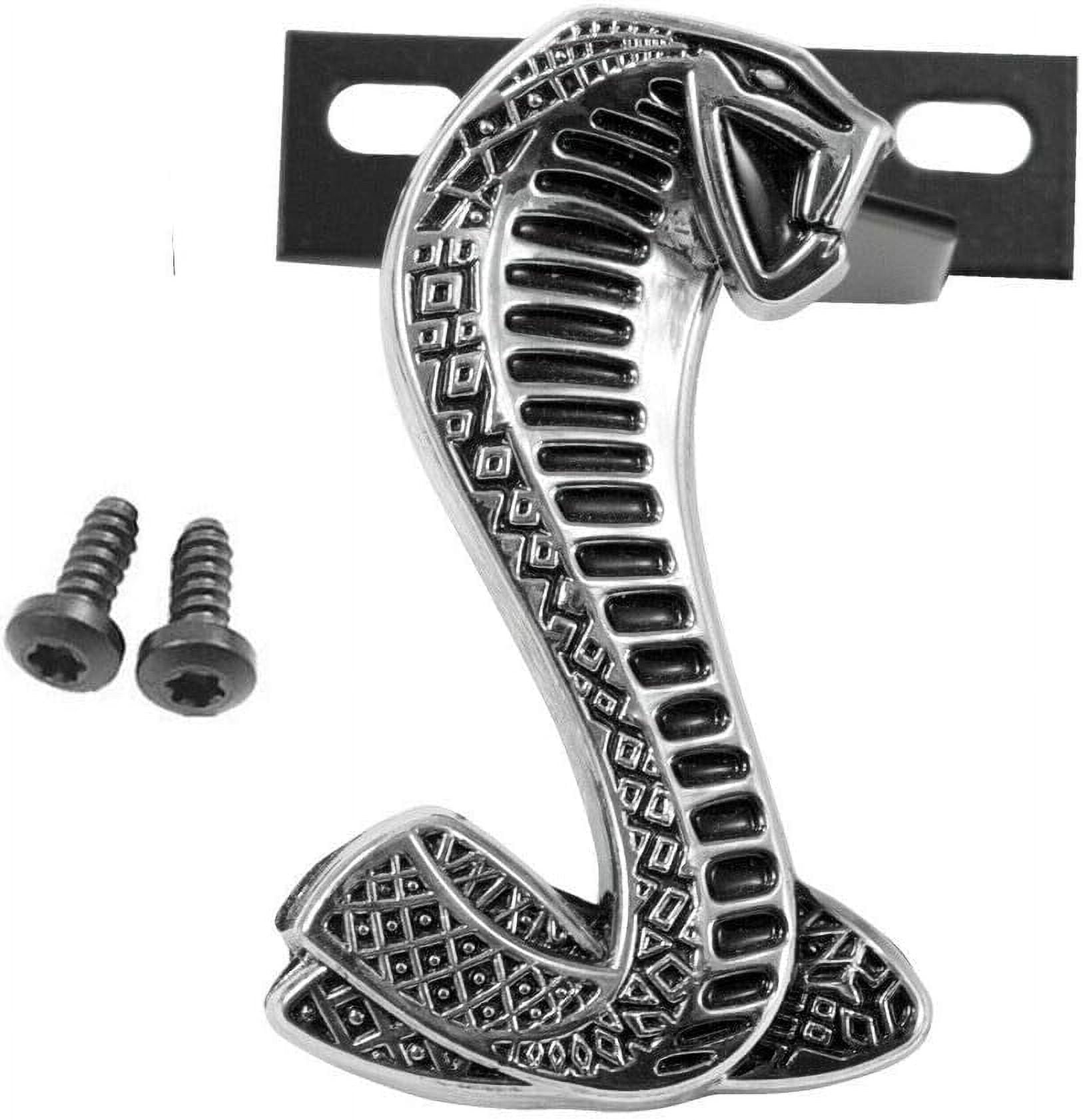 SVT Snake Chrome and Black Grill Grille Emblem with Bracket - Walmart.com