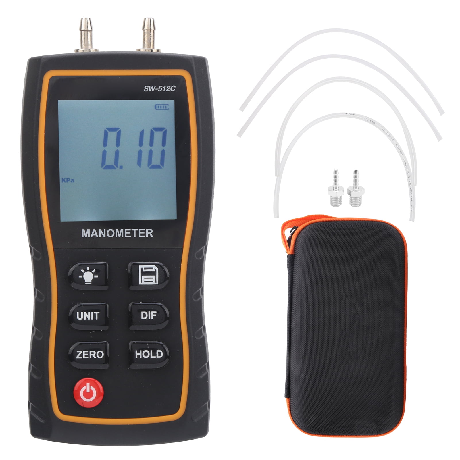 SW?512C Digital Manometer HVAC Air Pressure Meter Gauge Differential ...