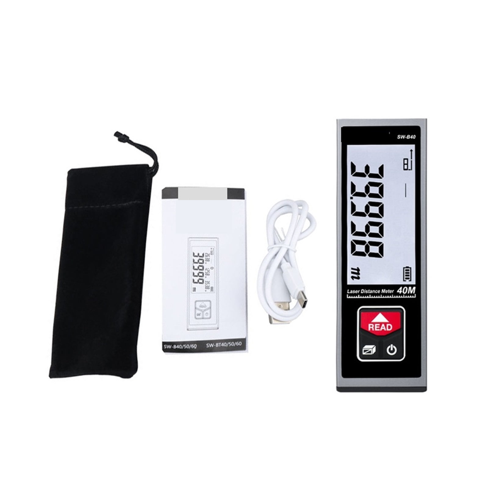 SW-B60 Distance Meter Handheld Rangefinder Digital Distance Measuring ...