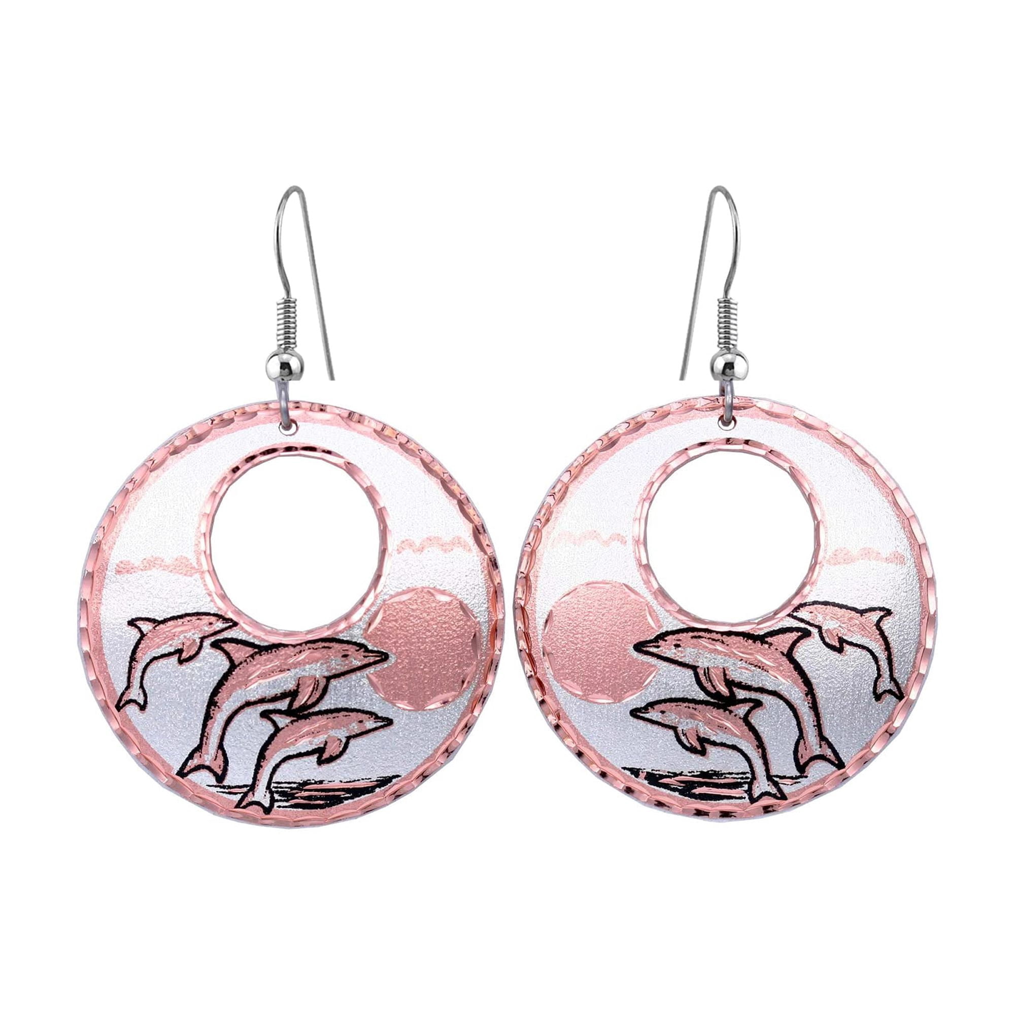 SW Native Earrings Featuring Designs of Flowers, Wolf, Eagle, Bears ...