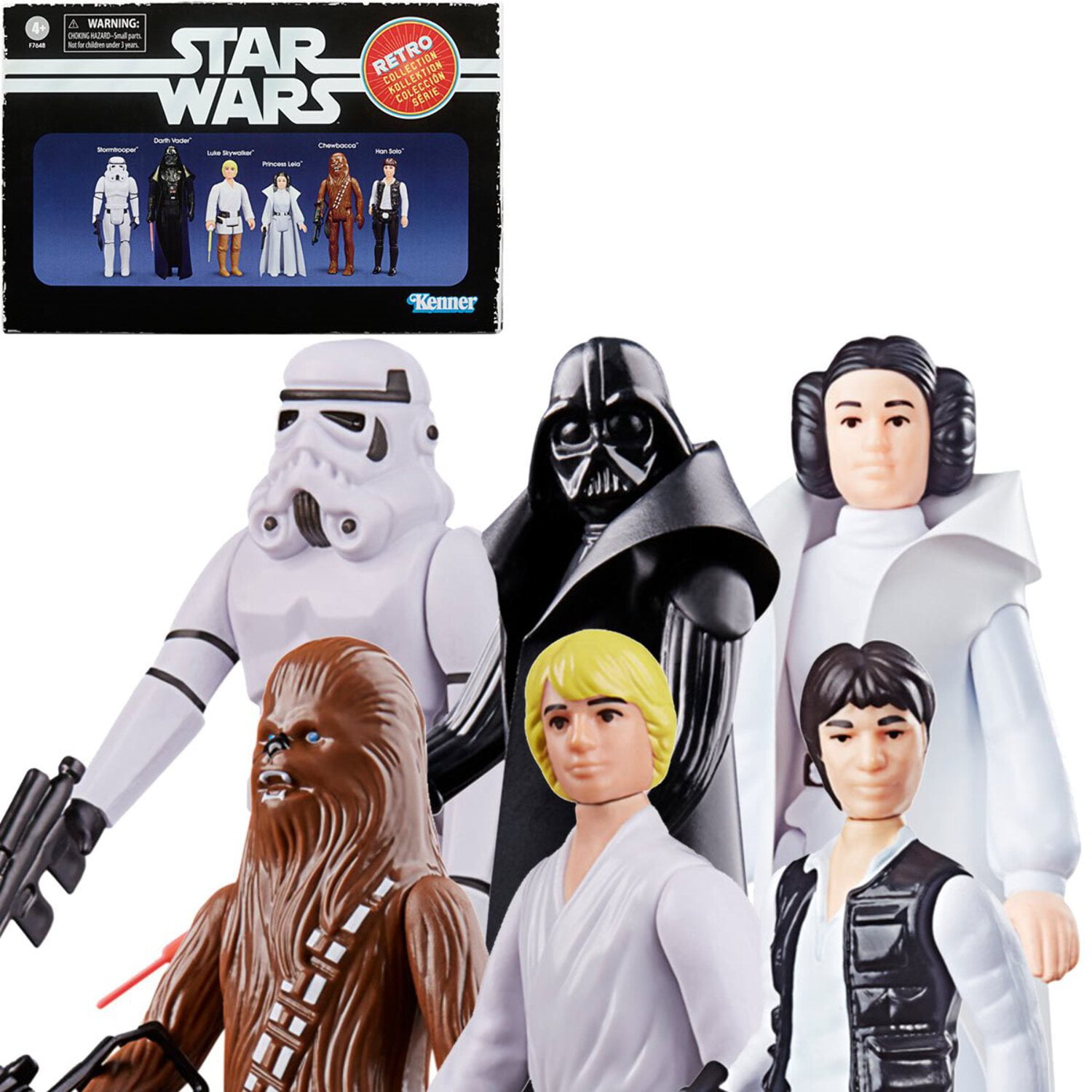 Star Wars The Retro Collection Action Figures Set of 6 - Walmart.com