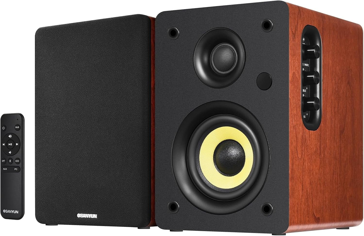 SW206 4” HiFi Bookshelf Speakers with Studio Mode, 80W Active ...