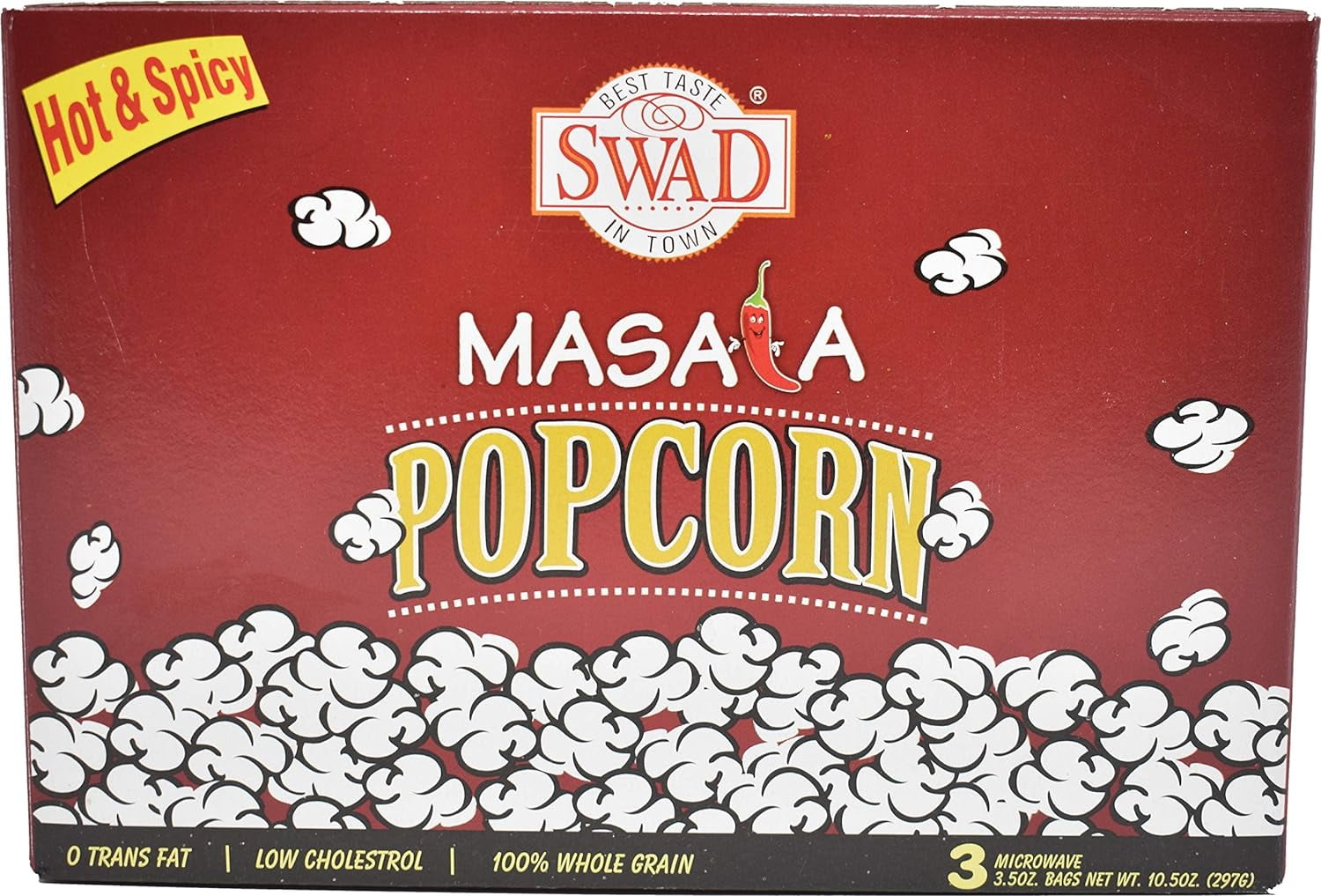 Spicy Popcorn Hot and Spicy Masala Popcorn 3 Microwaveable Packets in 1 ...