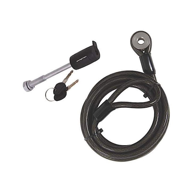 SWAGMAN 64031 LOCKING THREADED HITCH PIN - 1/2 IN PLUS 6.5 FT. CABLE ...