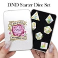 SWAJUJA DND Dice Set, 7 Piece Sharp Edge Polyhedral Dice with Metal Box ...