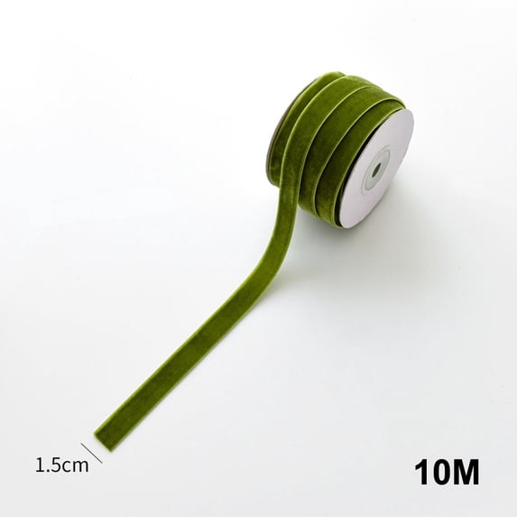 SWANG 10M Cloth Christmas Decoration Ribbon Roll - Velvet Cloth Single ...
