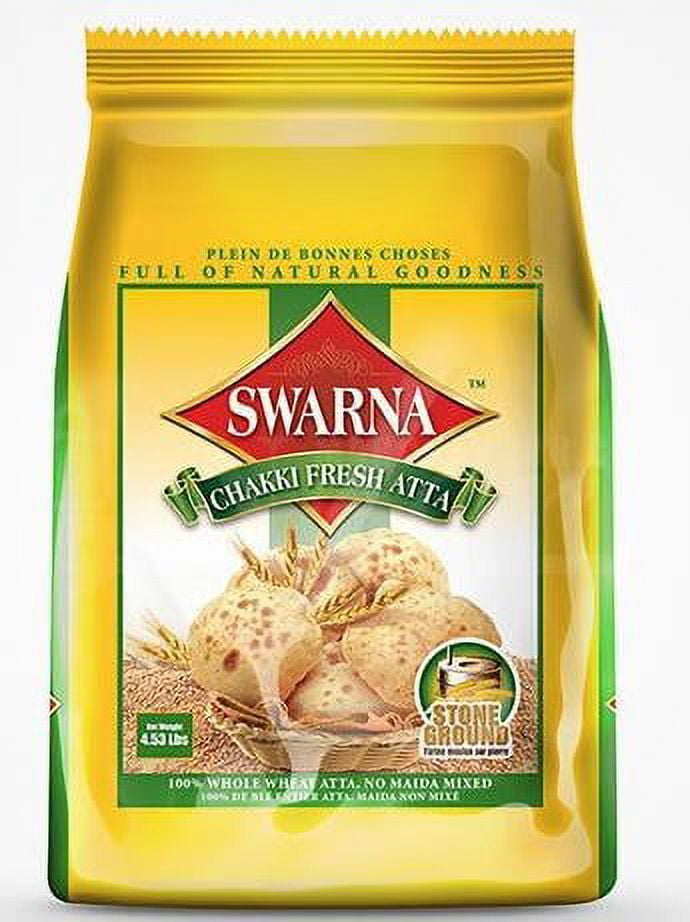 SWARNA, Chakki Fresh Atta, Wheat Flour, 10 LB - Walmart.com