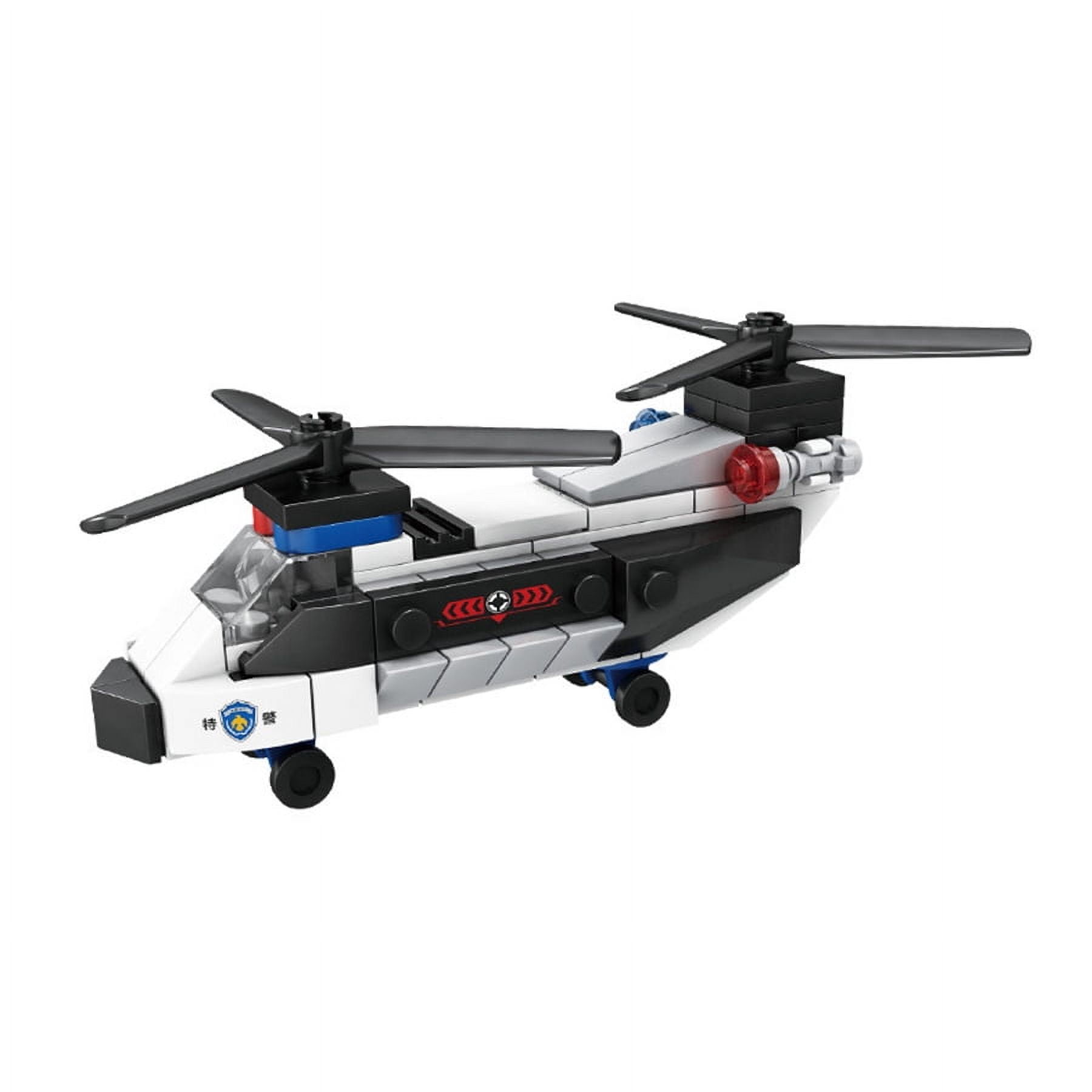 SWAT City Police Plane Building Blocks Dual-Rotor Helicopter Famous Car ...