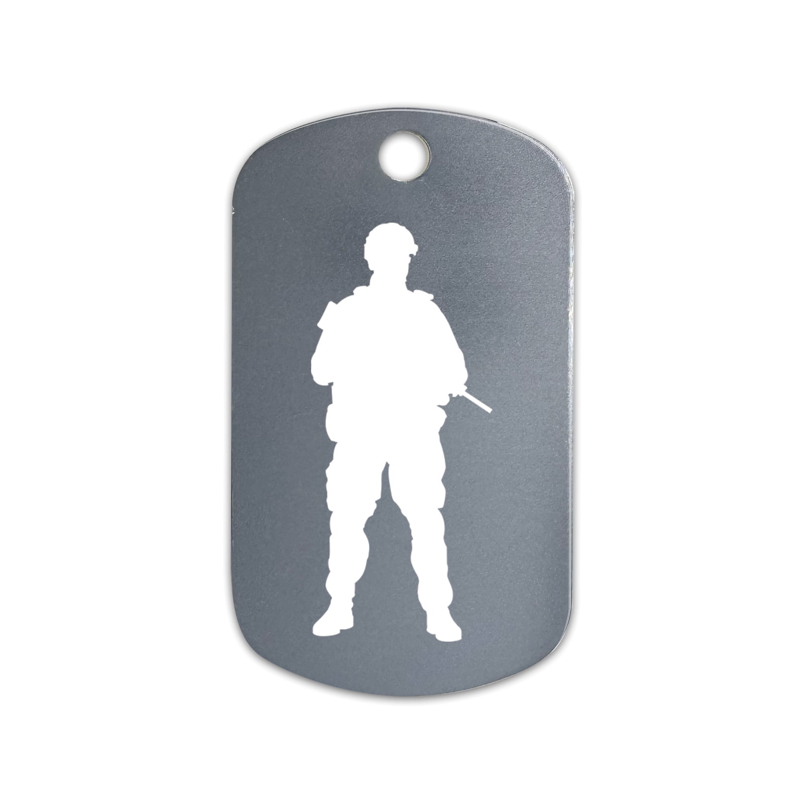 SWAT Officer GI Dog Tag Aluminum Keychain - Silver - Walmart.com