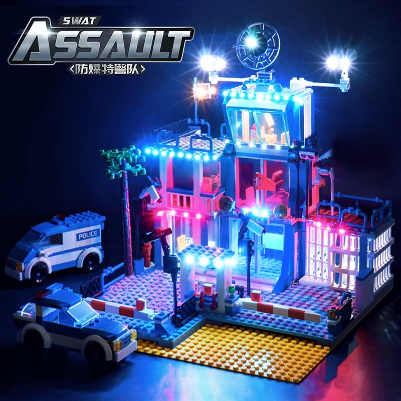 SWAT Police Station Military City Model Set Prison Car Policeman Boat ...
