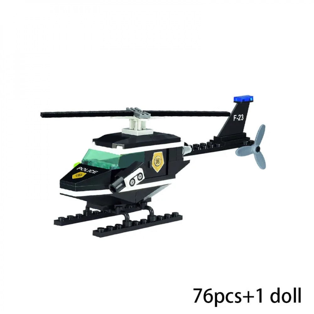 SWAT Police Truck Model Building Blocks City Machine Helicopter Car ...