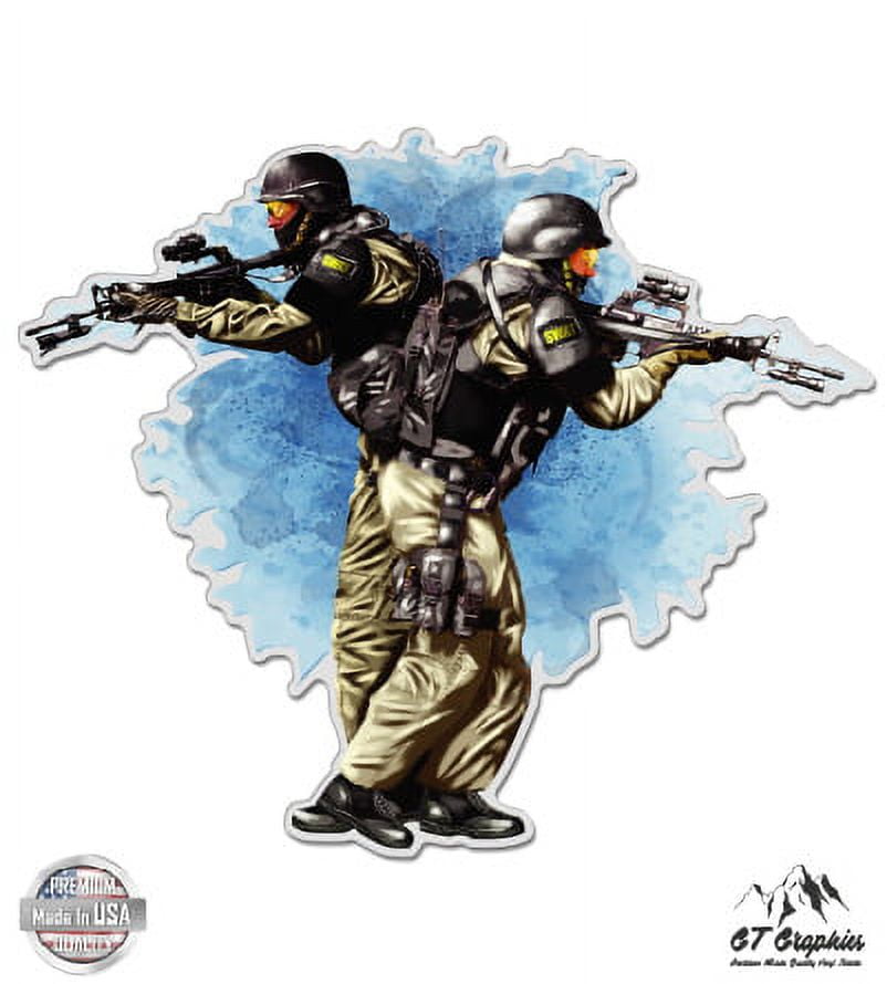 SWAT Team - 3" Vinyl Sticker - For Car Laptop I-Pad Phone Helmet Hard ...