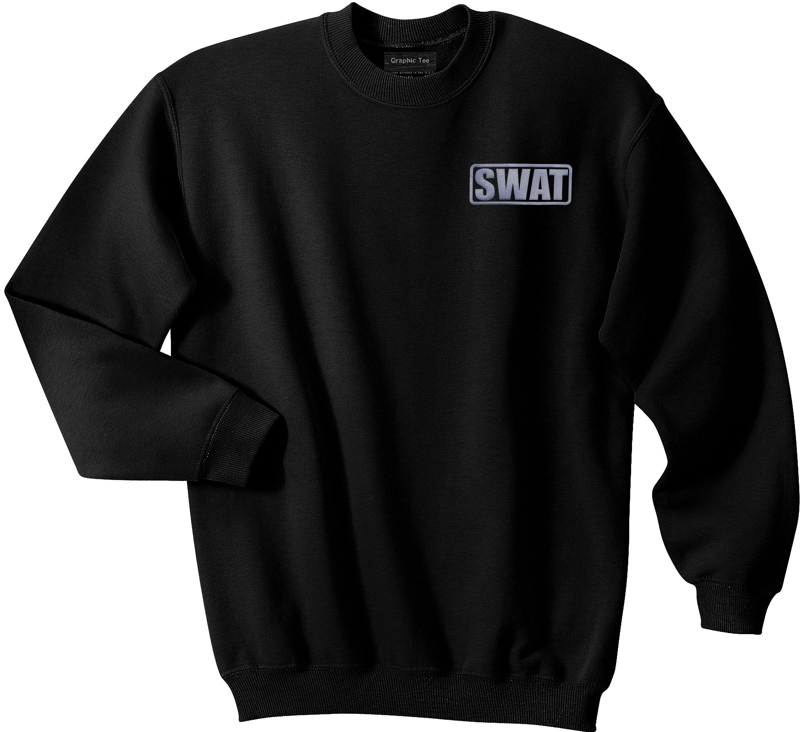 SWAT sweatshirt with REFLECTIVE LOGO, secret agent sweatshirt ...