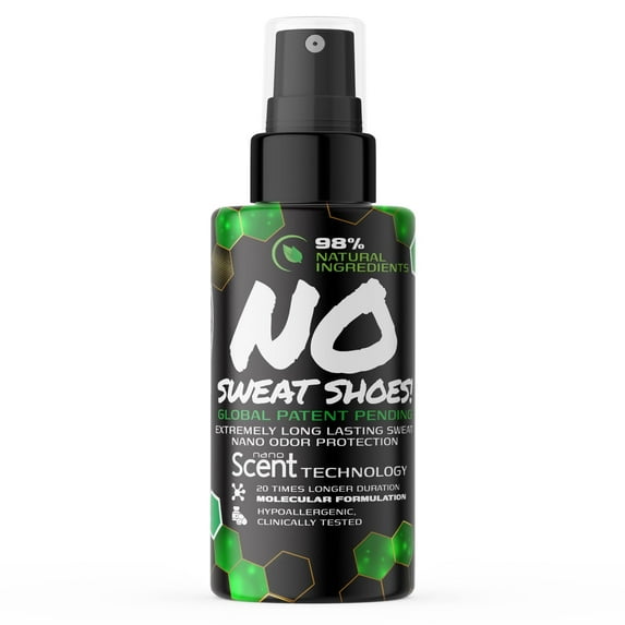 NO SWEAT SHOES! Ultra Long Lasting Shoe Odor Protection, 98% Natural ...