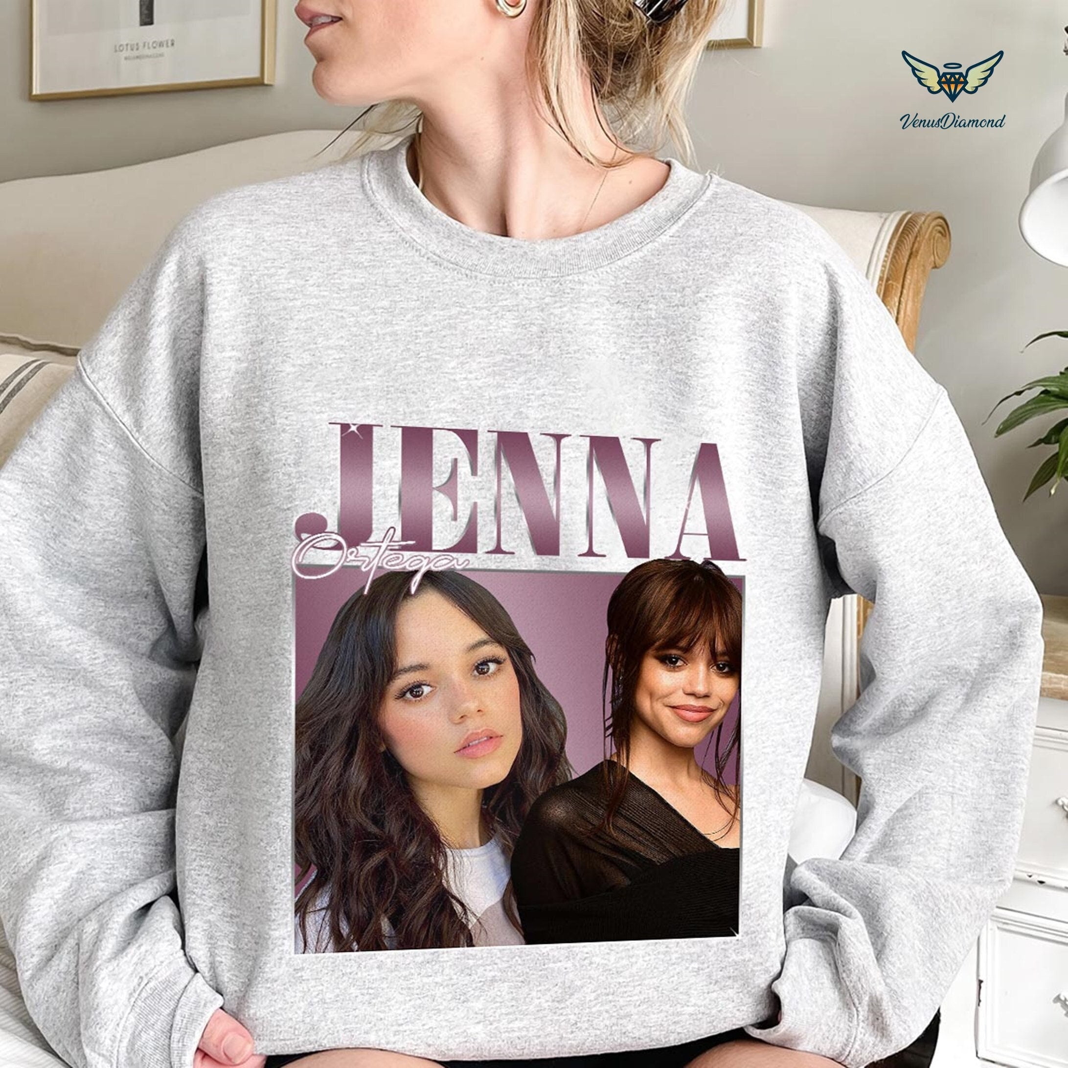 SWEATSHIRT JENNA ORTEGA Shirt, Vintage Jenna Ortega Homage Shirt, Jenna ...