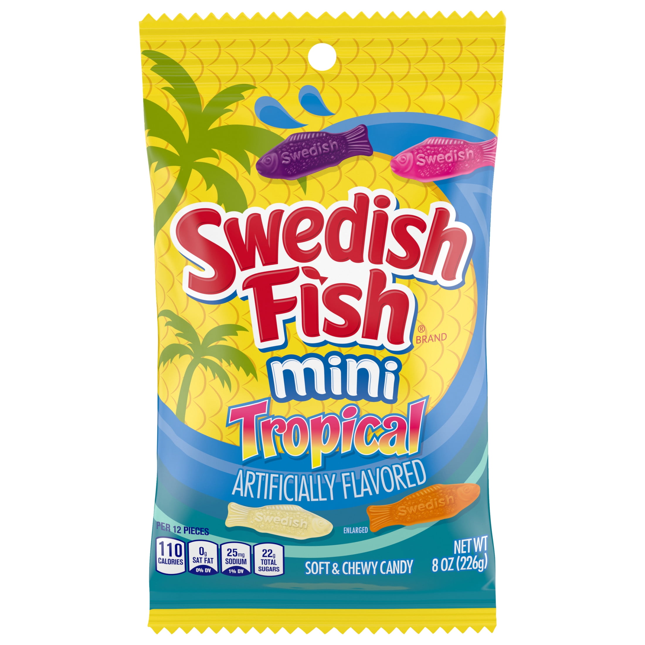SWEDISH FISH Mini Tropical Soft & Chewy Candy, 8 oz - Walmart.com