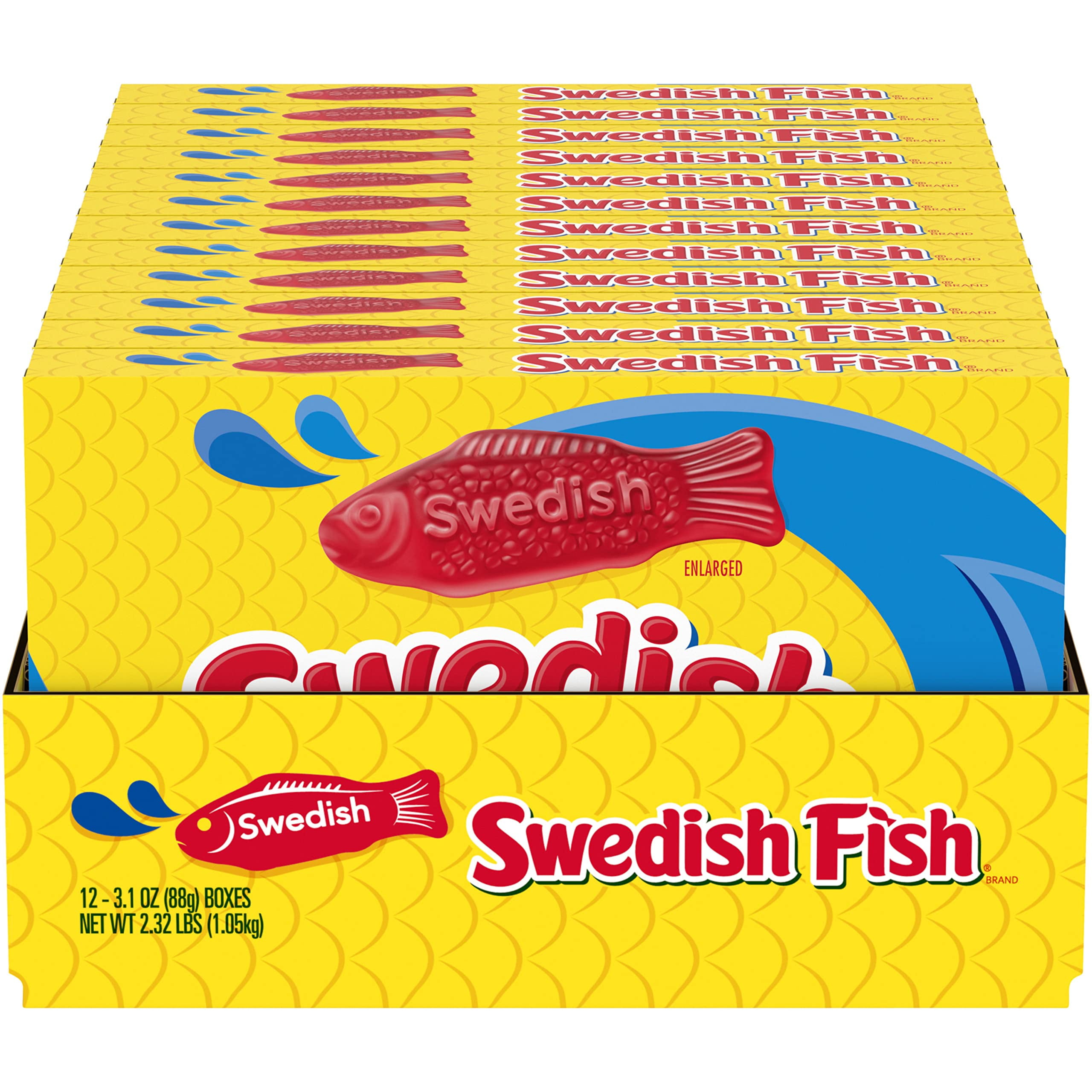 SWEDISH FISH Soft & YPF5 Chewy Candy, 12 - 3.1 Oz Boxes - Walmart.com