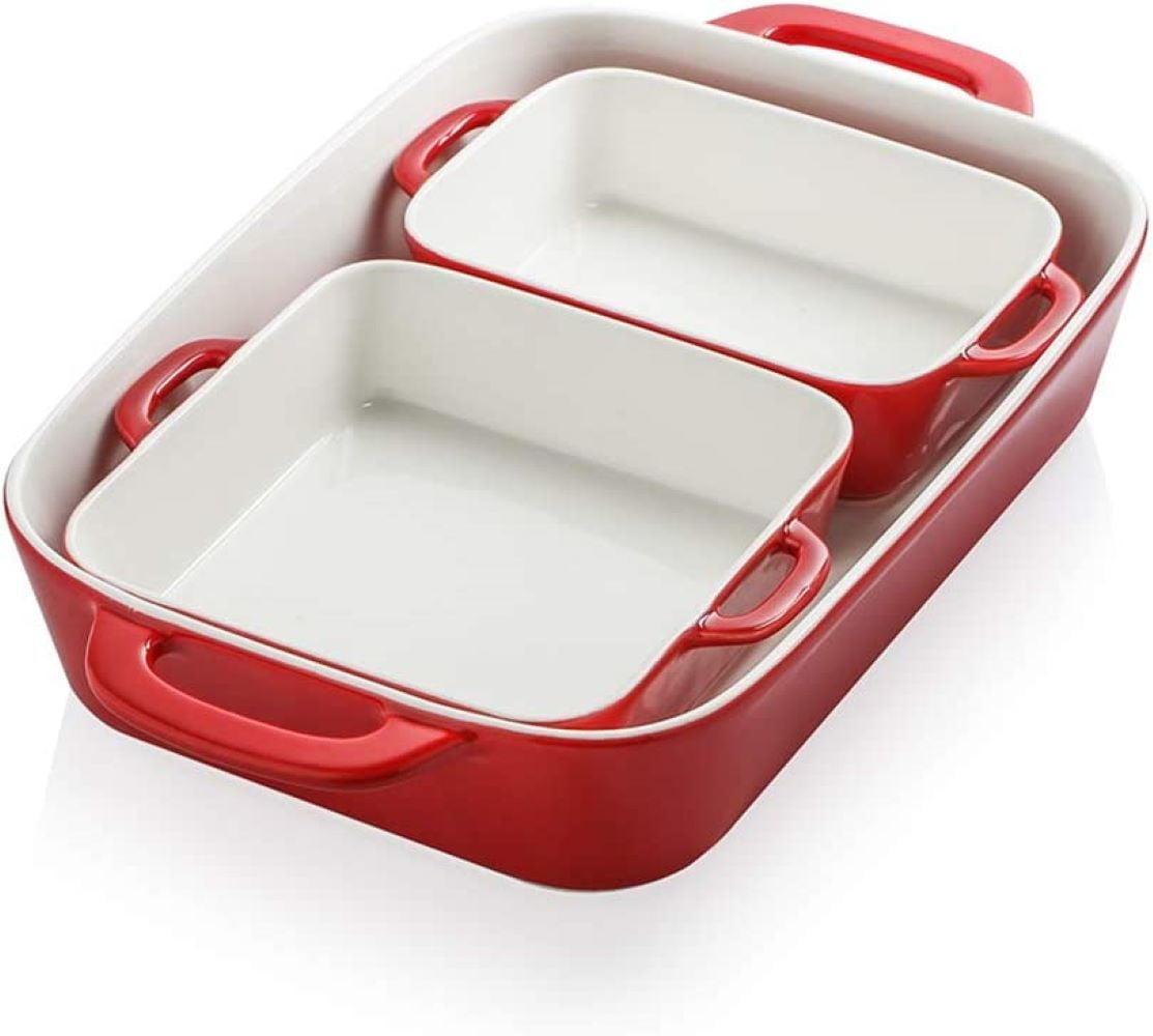 SWEEJAR Ceramic Bakeware Set, Rectangular Baking Dish for Cooking ...