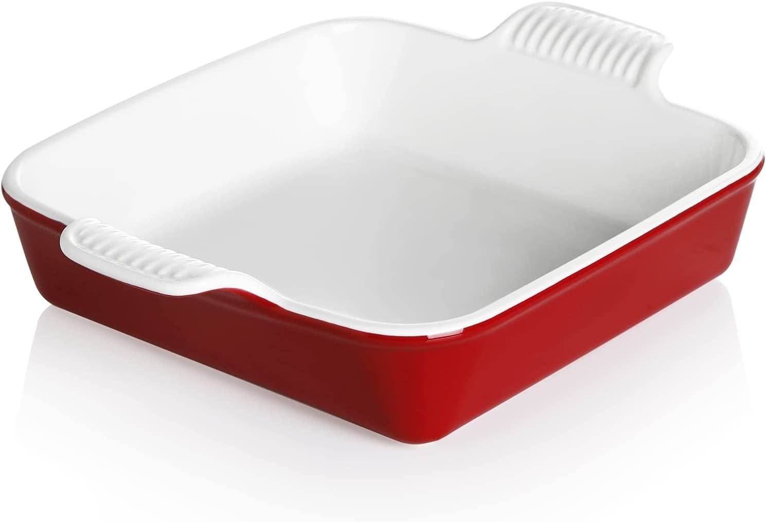 SWEEJAR Ceramic Baking Dish, 9 x 9 Cake Baking Pan for Brownie ...