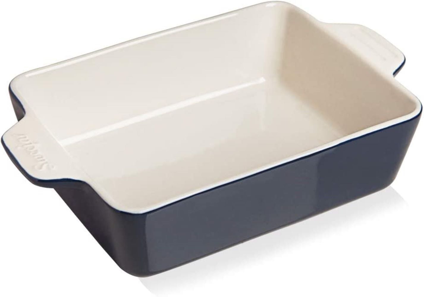 SWEEJAR Ceramic Baking Dish, Rectangular Small Baking Pan with Double ...