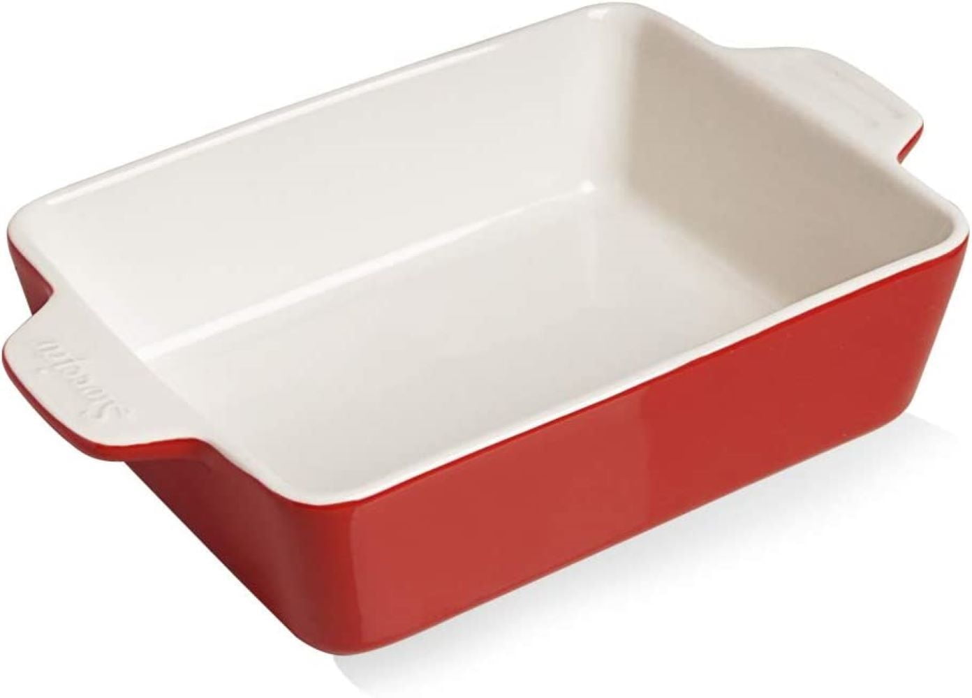 SWEEJAR Ceramic Baking Dish, Rectangular Small Baking Pan with Double ...