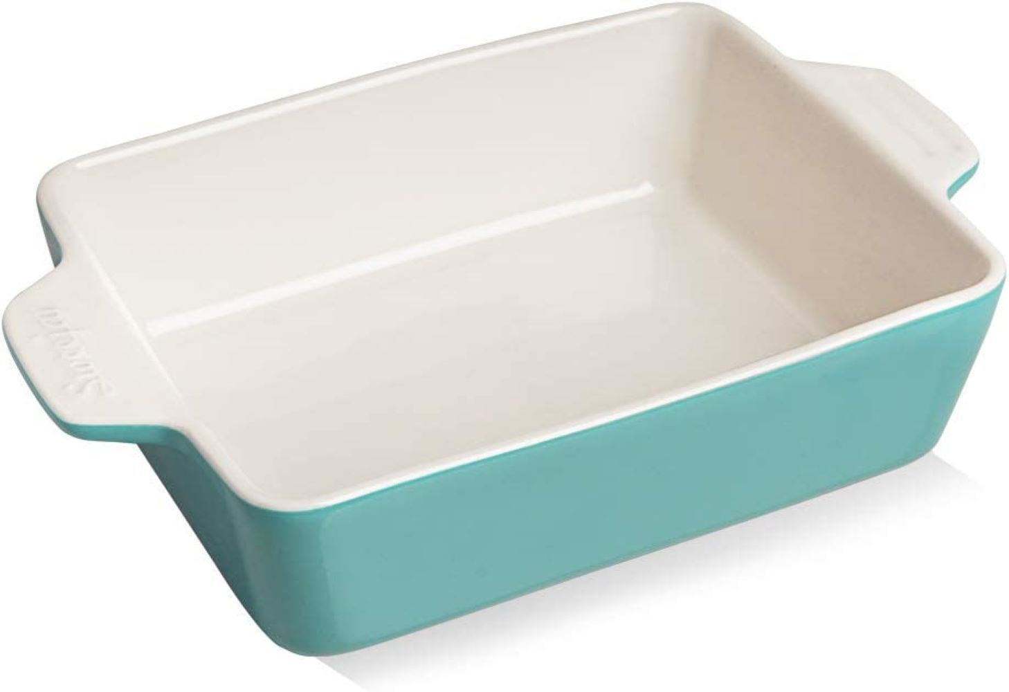 SWEEJAR Ceramic Baking Dish, Rectangular Small Baking Pan with Double ...