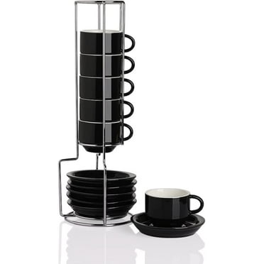 Way to Celebrate 4-Piece 13-Oz Black Bat-Shaped Glazed Ceramic Stacking ...