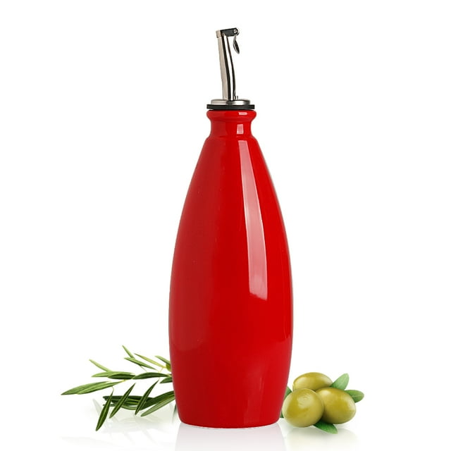 SWEEJAR Porcelain Olive Oil Dispenser Bottle, Opaque Oil Cruet Protects ...