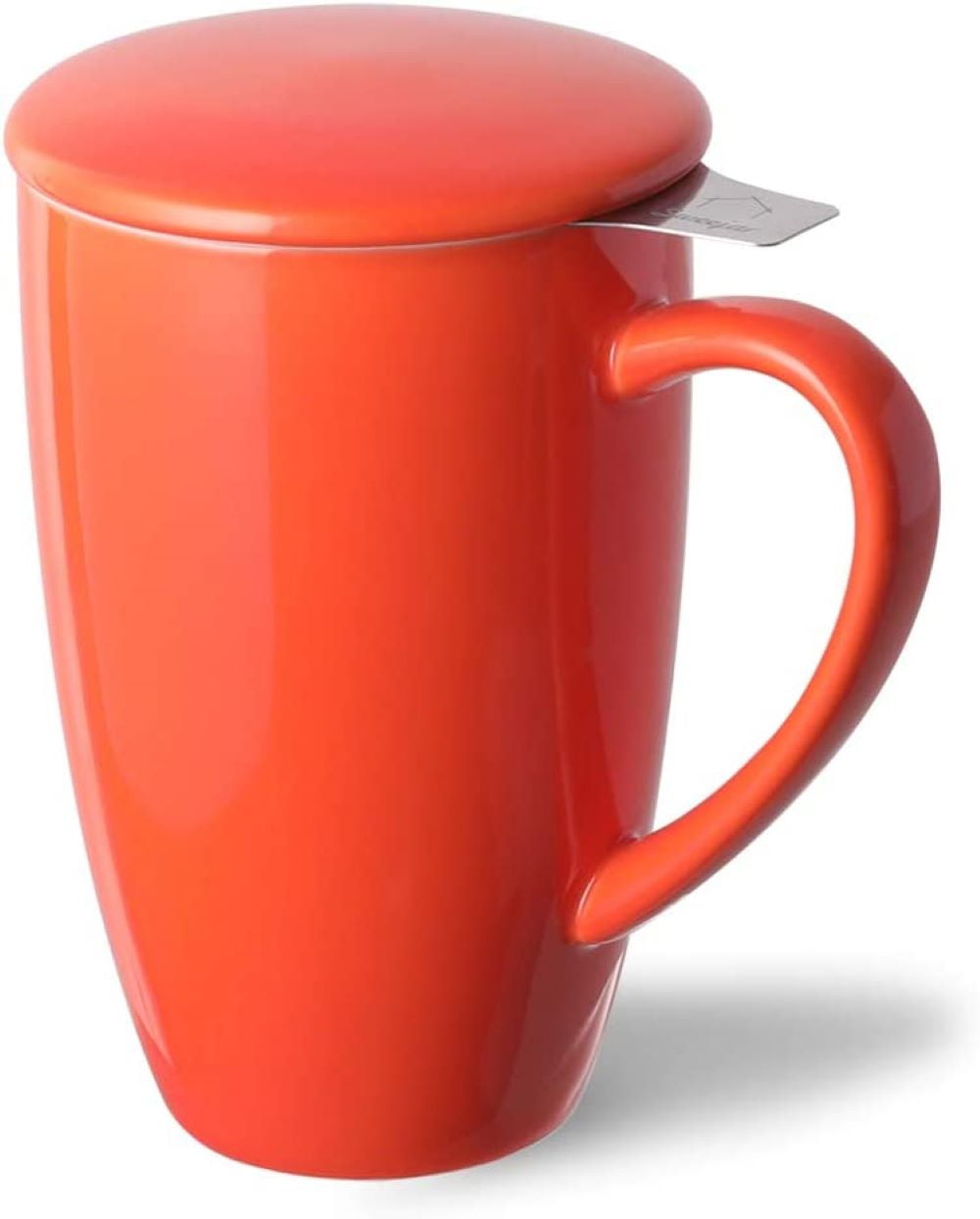 SWEEJAR Porcelain Tea Mug with Infuser and Lid,Teaware with Filter ...