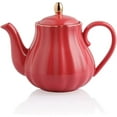 SWEEJAR Royal Ceramic Teapot, 28 Ounce, Stainless Steel Infuser ...