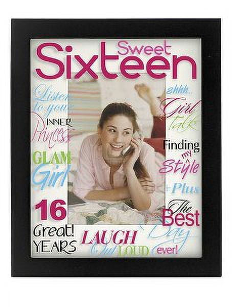 SWEET SIXTEEN Magazine Cover frame is a colorful reflection shadow ...