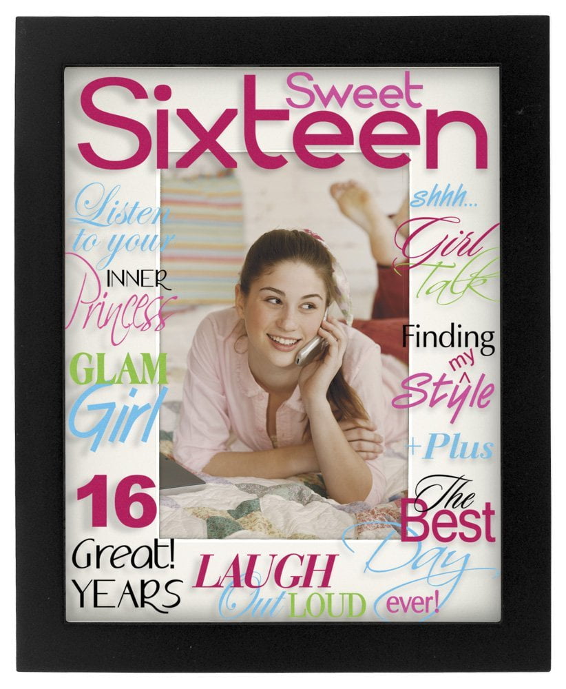 SWEET SIXTEEN Magazine Cover frame is a colorful reflection shadow ...