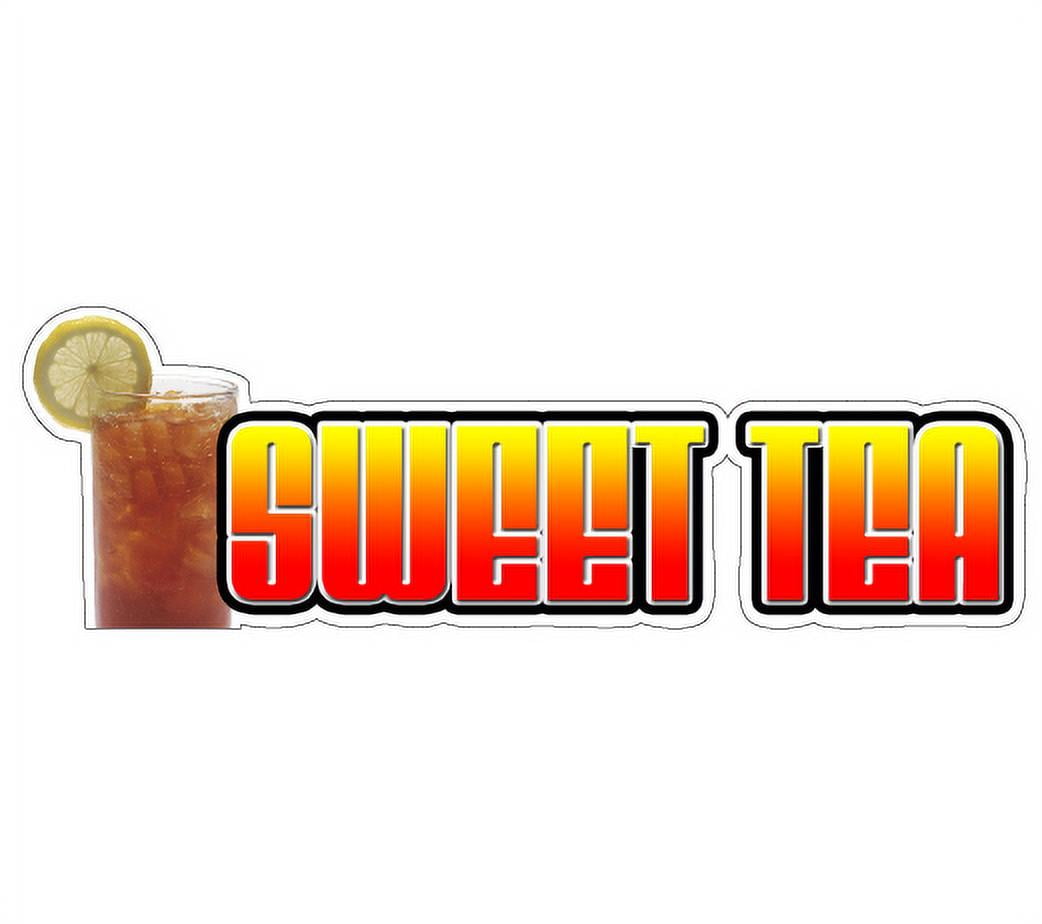 SWEET TEA Concession Decal iced tea ice sign cart stand - Walmart.com