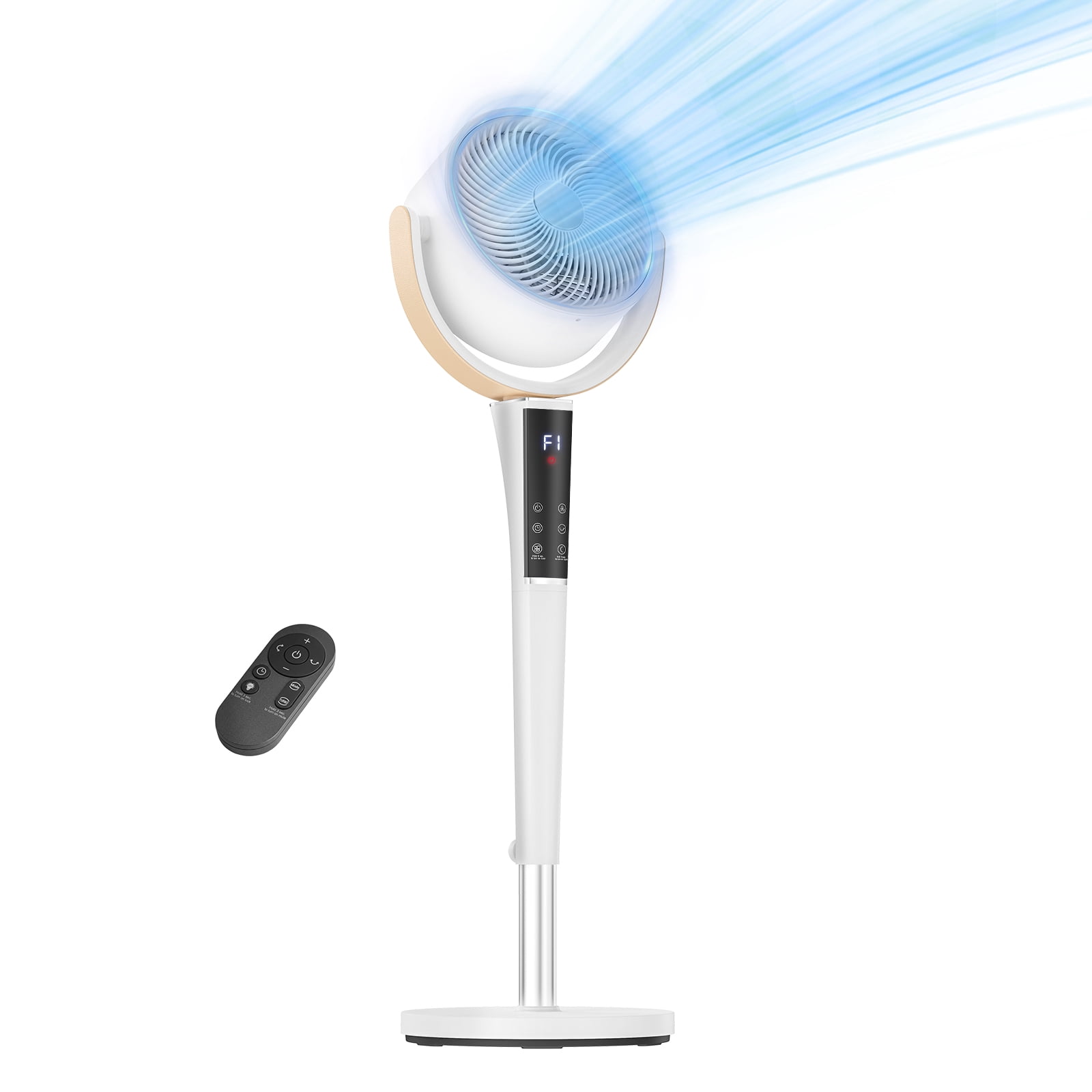 SWEETCRISPY Air Circulator Fan 15 Speeds 5 Modes with Timer & LED Light ...