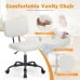 SWEETCRISPY PU Leather Low Back Task Chair Small Home Office Chair with ...