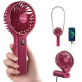SWEETFULL Handheld Portable Fan, 5000mAh Rechargeable Battery, 6 Speed ...