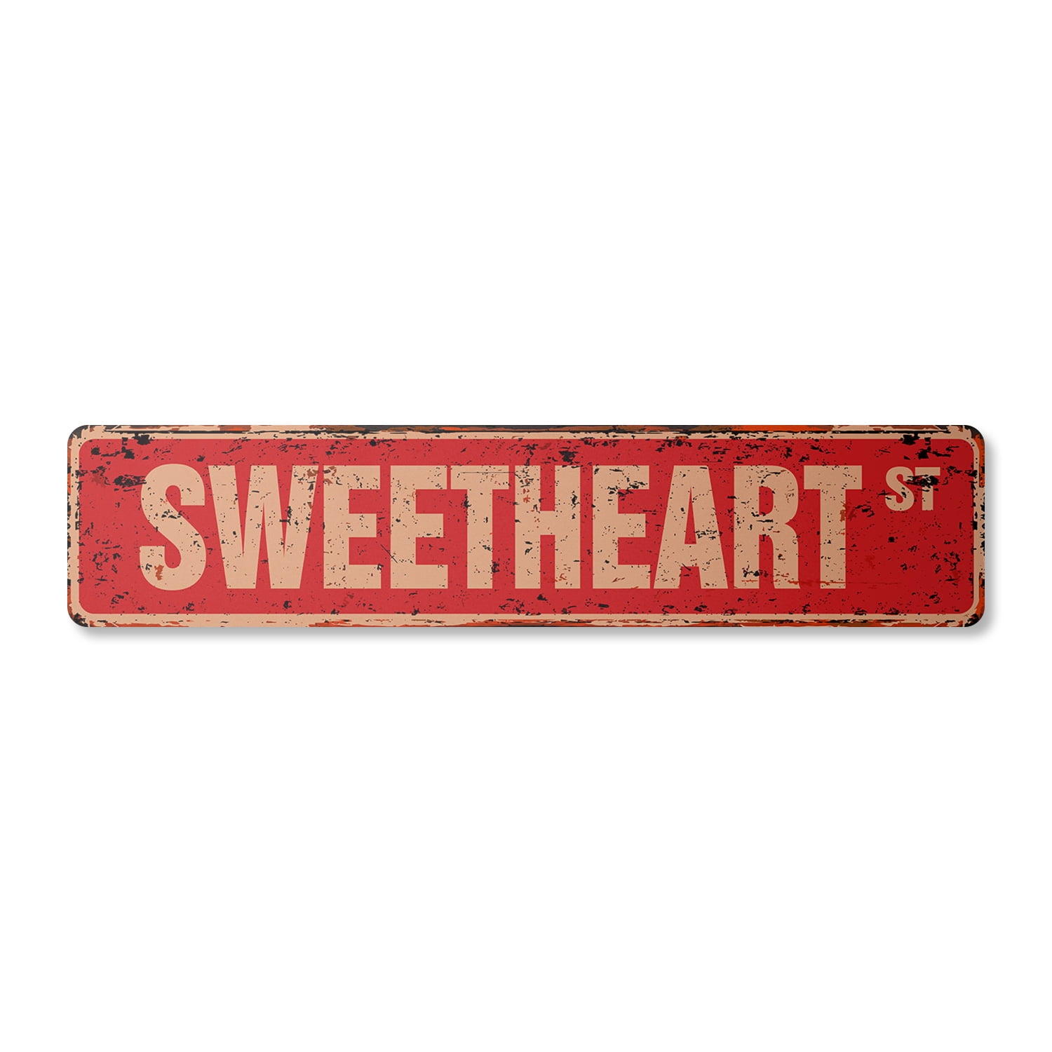 SWEETHEART Vintage Plastic Street Sign valentine wife husband ...