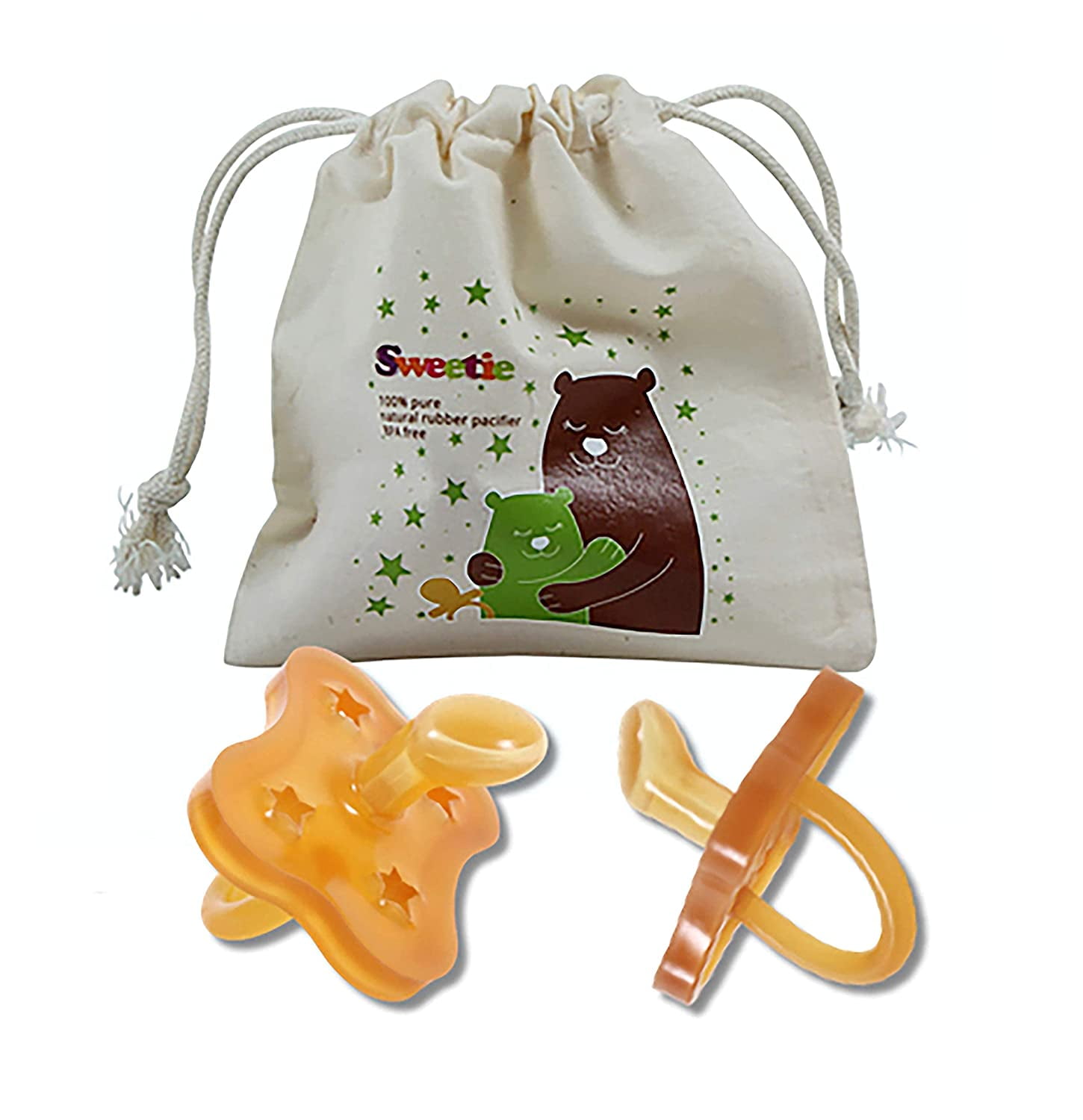 SWEETIE Rubber Star Shape Orthodontic Pacifier Rubber 1 Count (12-18 ...