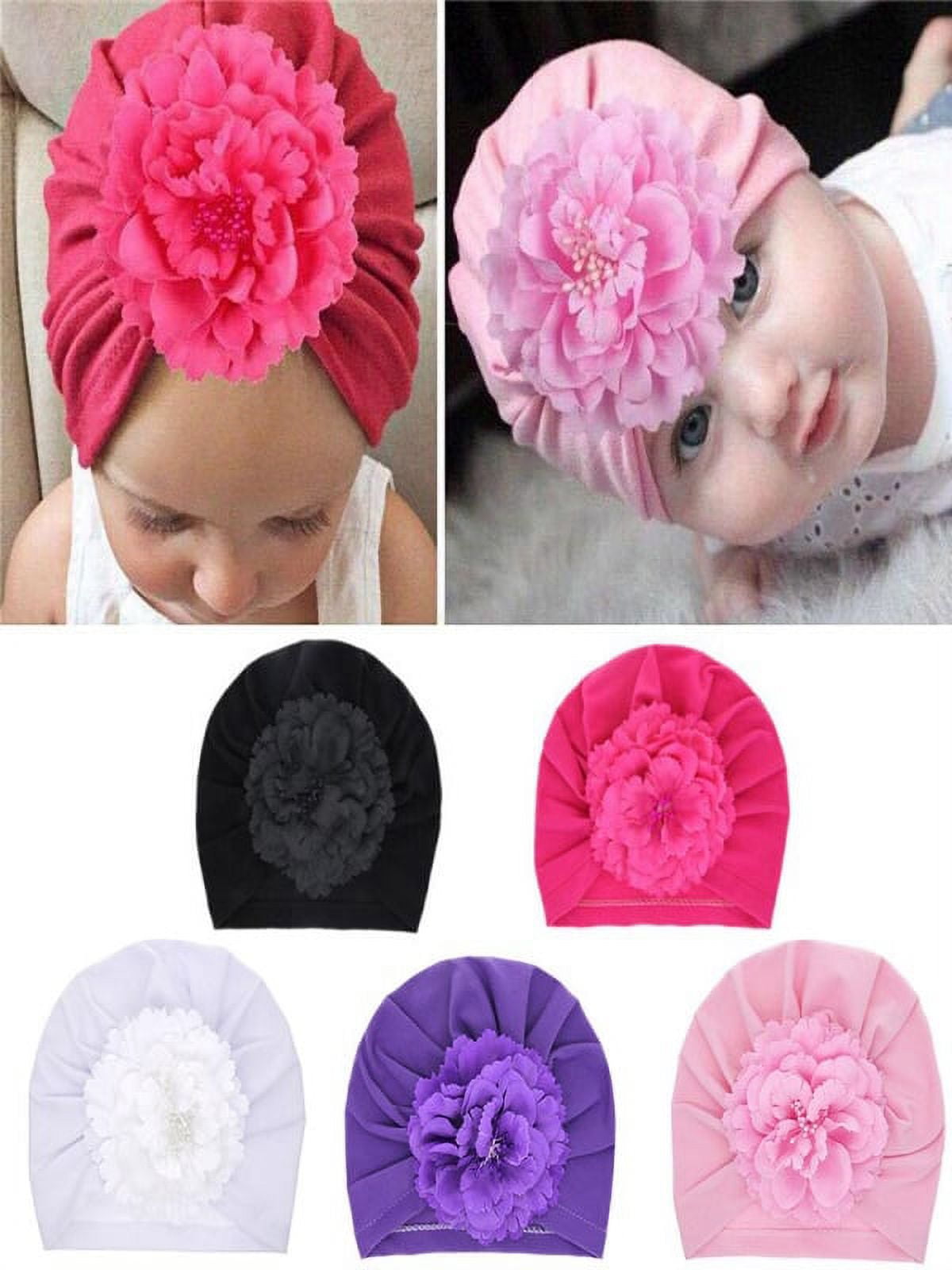 SWEETLIFE Newborn Baby Girl Boy Soft Turban Wrap Hat Toddler Caps ...