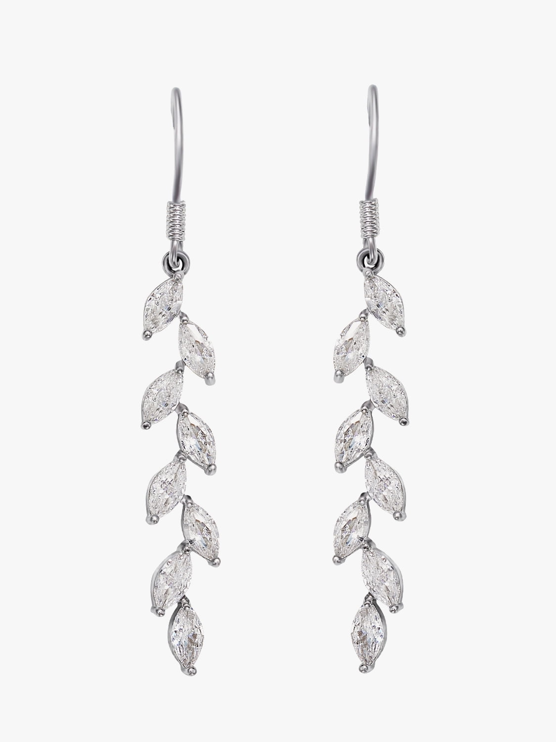 SWEETV Marquise Wedding Dangle Earrings for Brides Birdesmaid, Crystal ...