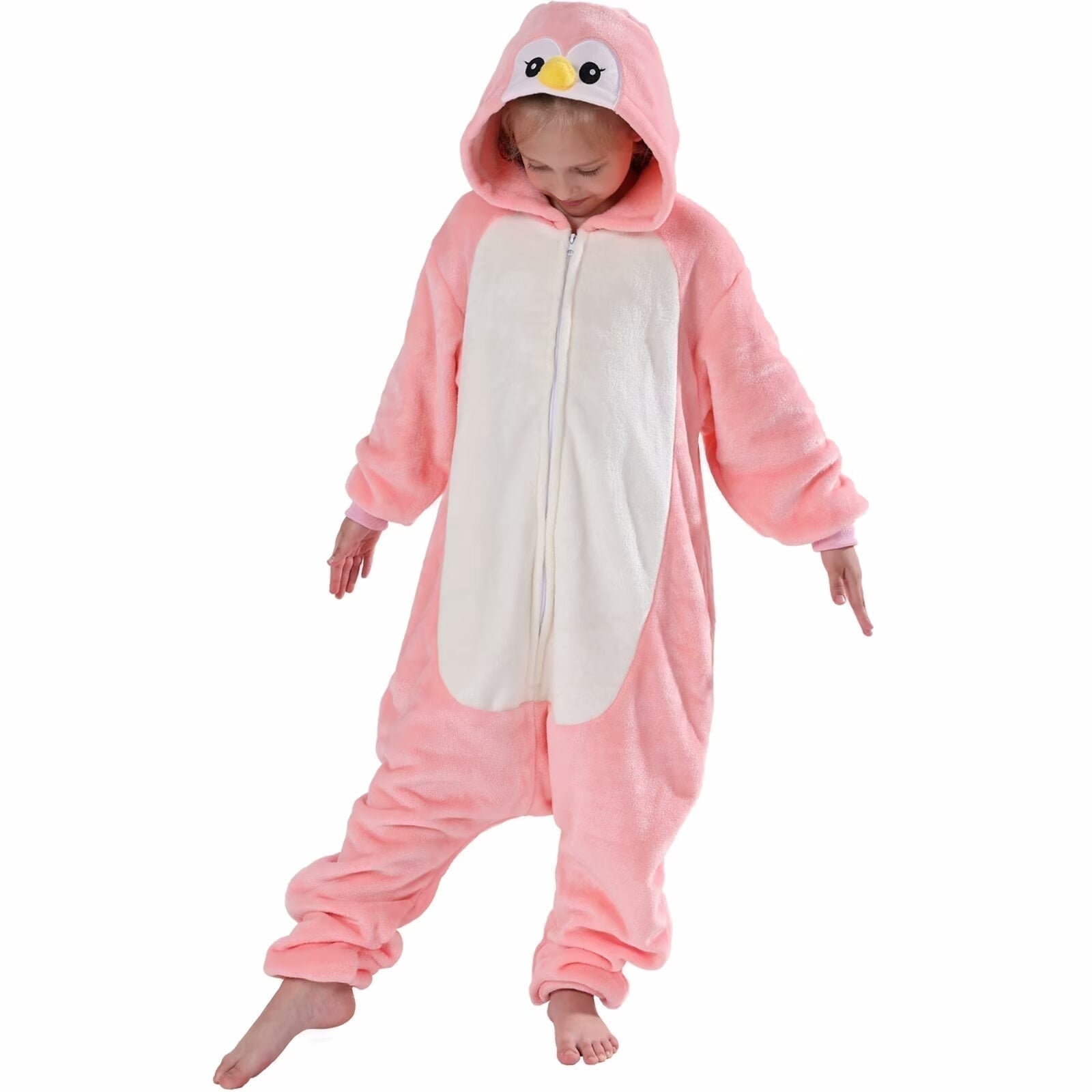 SWEETXIN Kids Penguin Onesie Pajamas Halloween Plush Costume Sleepwear ...