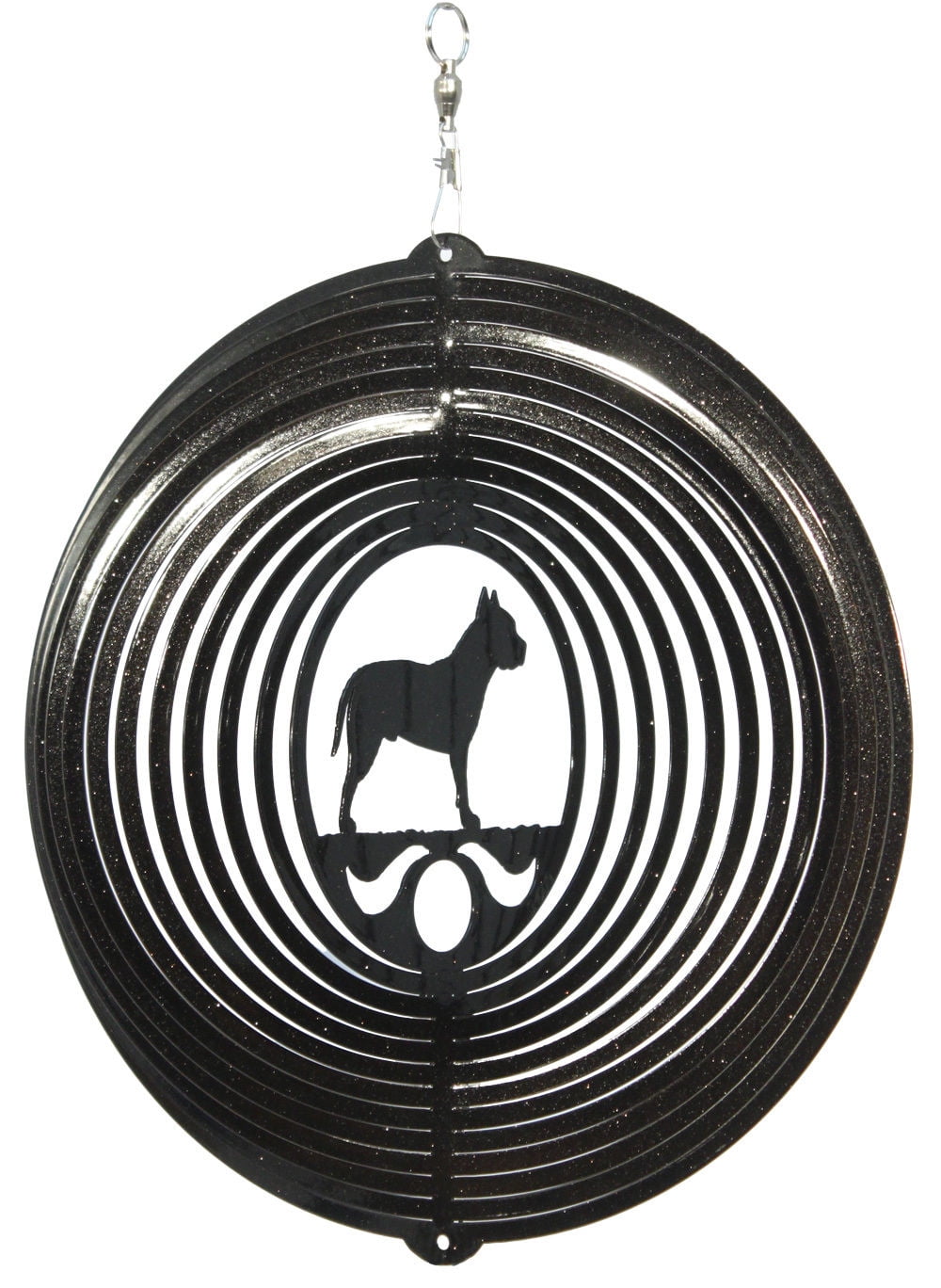 SWEN Products AMERICAN STAFFORD PIT BULL Dog Circle Swirly Metal Wind ...