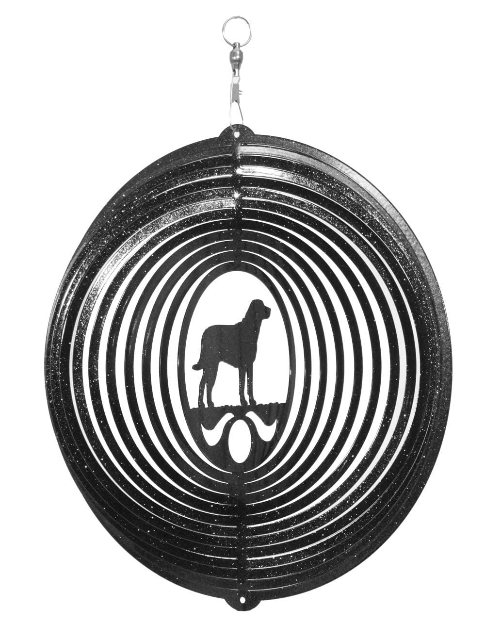 SWEN Products CHESAPEAKE BAY Dog Circle Swirly Metal Wind Spinner ...