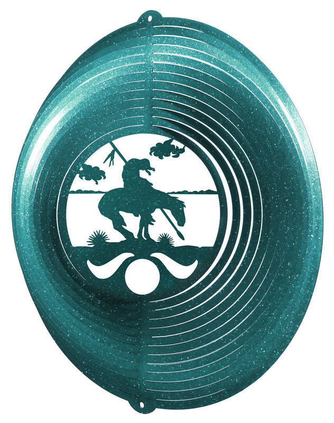 SWEN Products END OF TRAIL HORSE CIRCLE Swirly Metal Wind Spinner ...