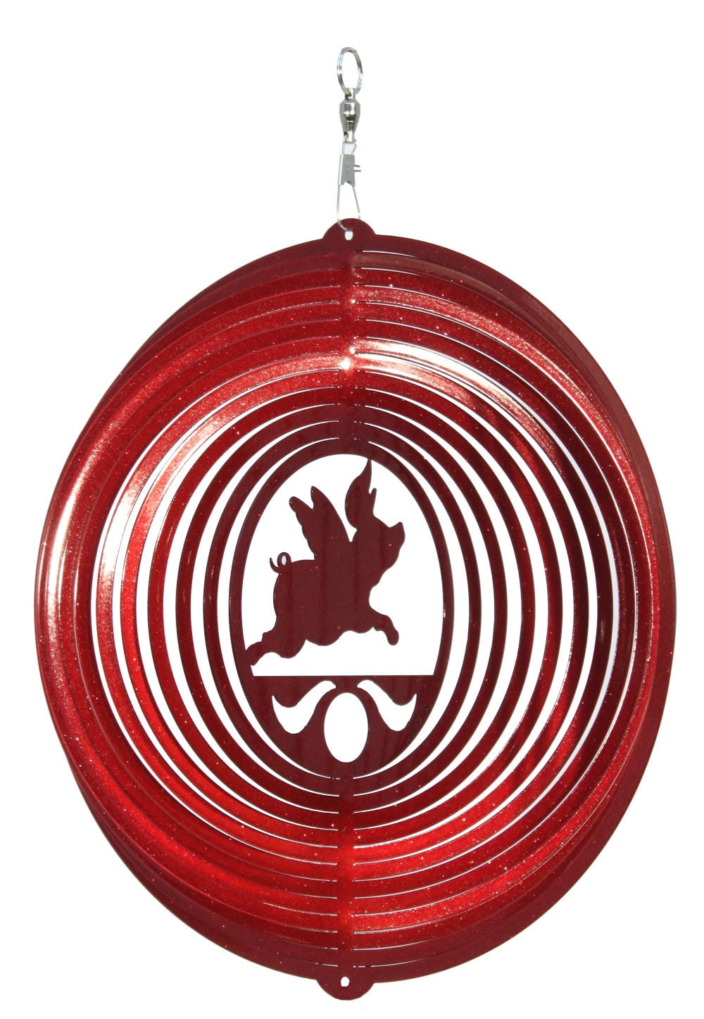 SWEN Products FLYING PIG CIRCLE Swirly Metal Wind Spinner - Walmart.com