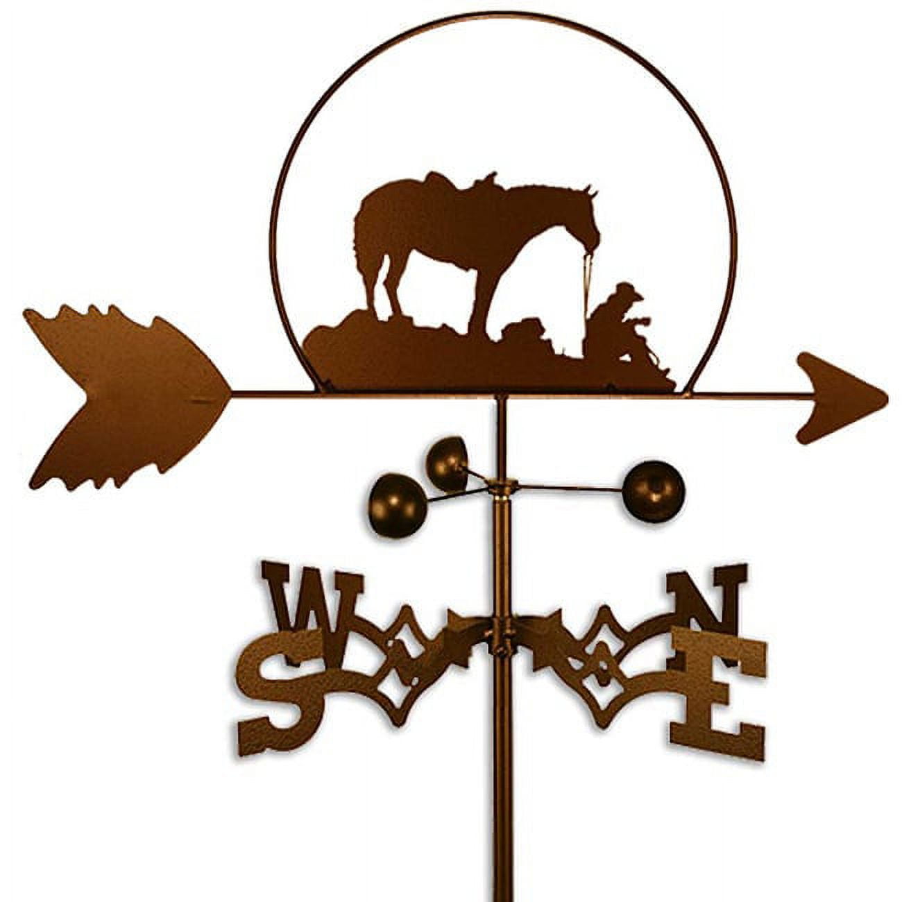 SWEN Products Inc Handmade Coffee Break Cowboy and Horse Weathervane ...