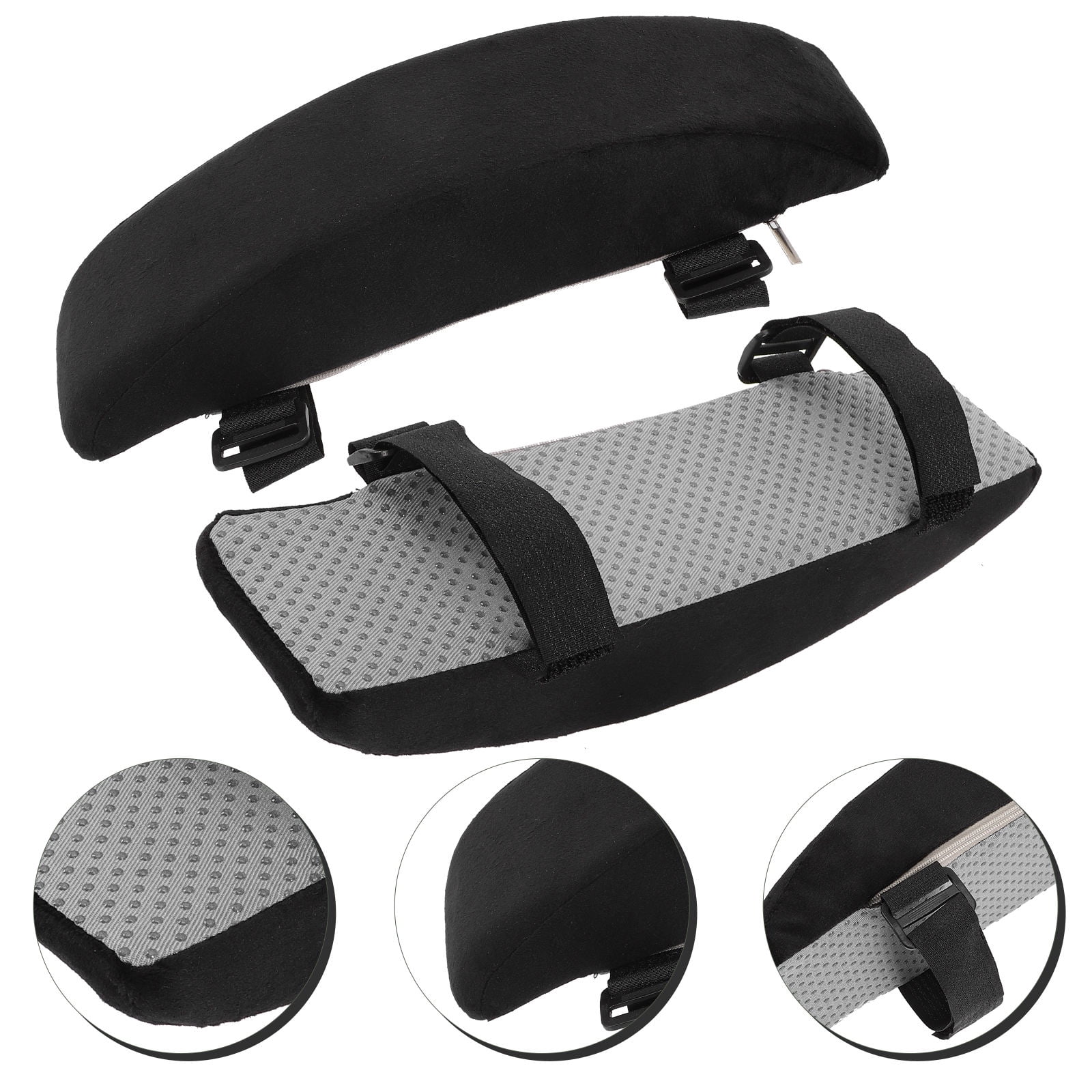 SWETRACE 1 Pair Curved Contoured Design Armrest for Chair Black Non ...