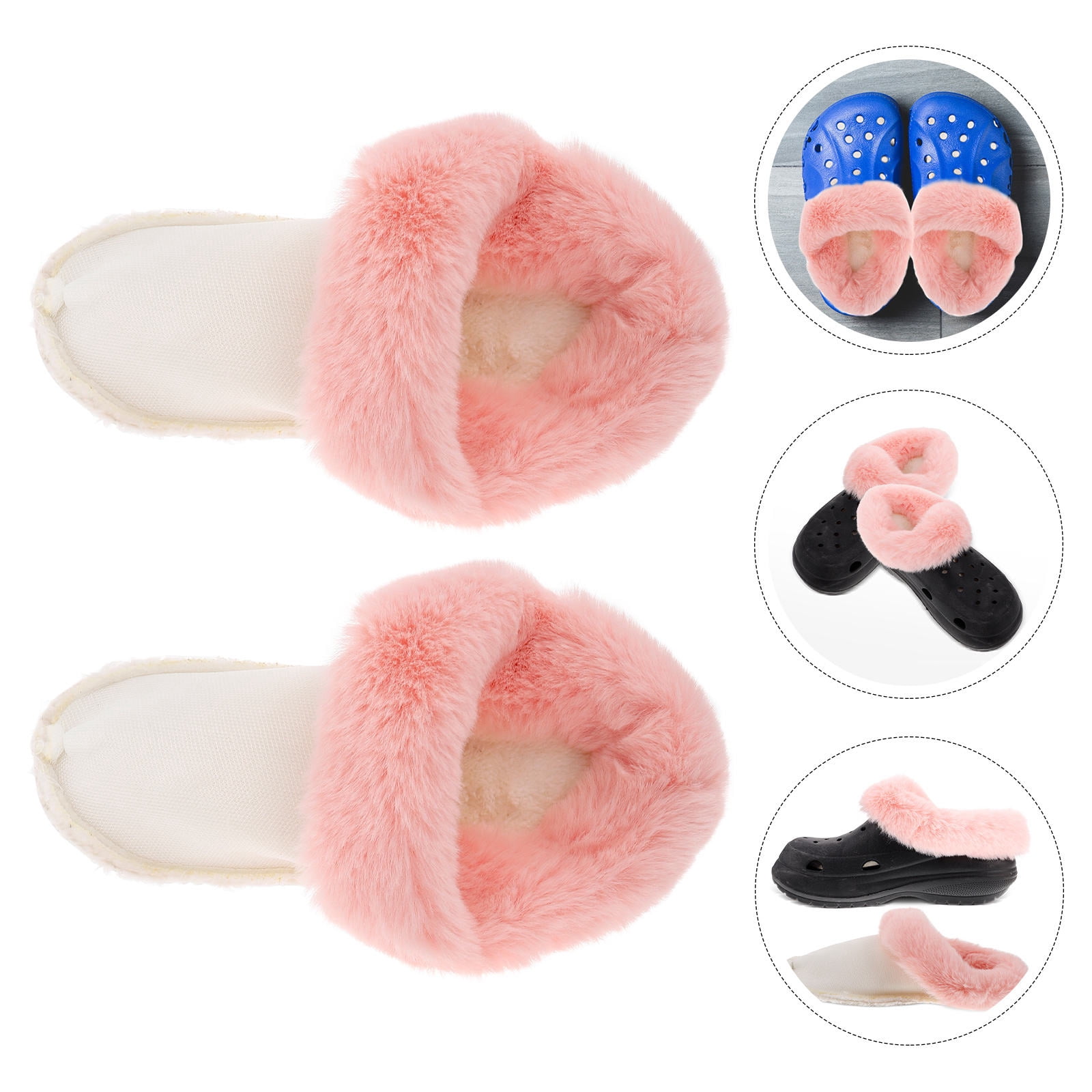 SWETRACE 1 Pair Fluffy Pink Shoe Inserts for Women Warm Comfortable ...